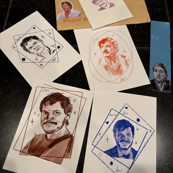 Pedro Pascal ~ Pink Acacius - Print of Original Painting - Etsy