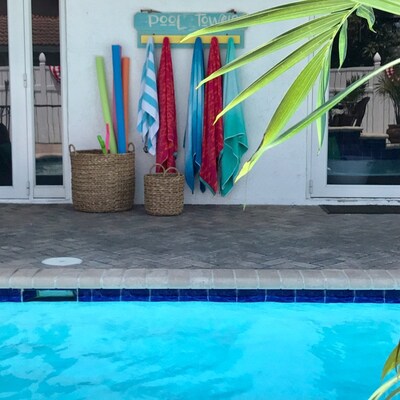 Beach Decor Beach Towel Rack, Beach Towel Hooks, Beach Towel Holder ...