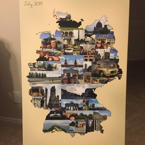 Country Shaped Photo Collage Country Map Place or Any Shape Collage ...
