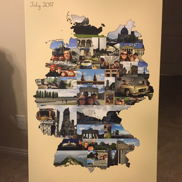 Country Shaped Photo Collage - Country Map Place or Any Shape Collage ...