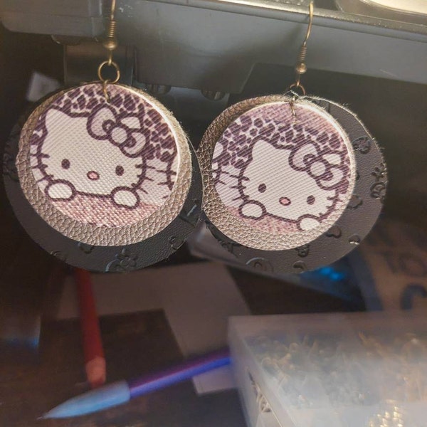 Round Stacked Earrings SVG, Circle Earring Template, Leather Earrings ...