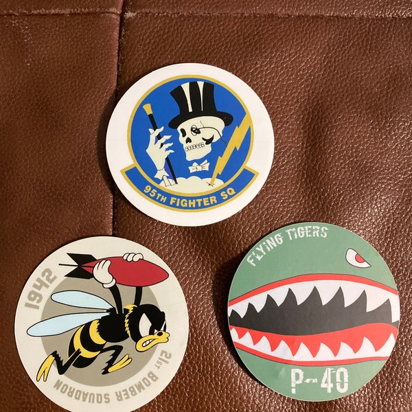 WWII USA Squadron Insignia Sticker Pack - Etsy