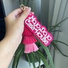 Mojo Dojo Malibu Doll Inspired Keychain With Jumbo Tassels, Hot Pink ...