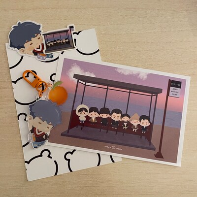 BTS Taehyung LAYOVER Hand-painted Tote Bag - Etsy