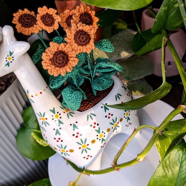 Nature Elegance Collection Crochet Patterns, Flower Pot Crochet ...