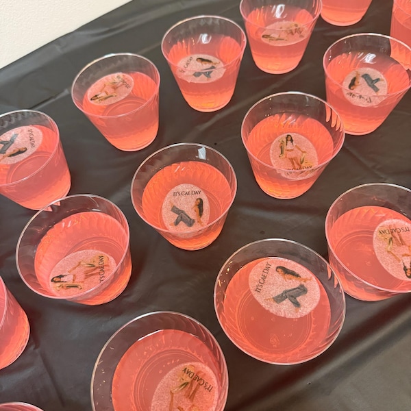 50 Personalized Edible Cupcake Topper Cocktail Drink Garnish Wafer Discs | Abandoned Halloween ...