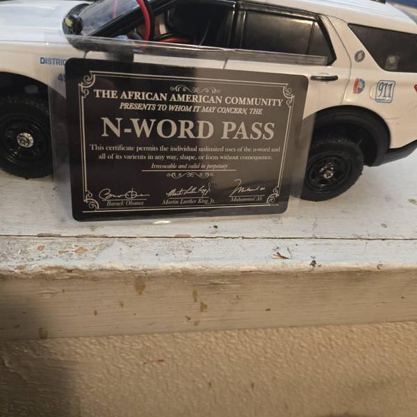 N-word Pass Novelty - Etsy