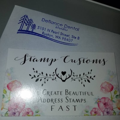 Address Stamp Custom Return Address Stamp Self-inking, Rubber Stamp ...
