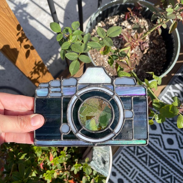 Vintage Cameras Retro Stained Glass Pattern Bundle of 2 Digital ...