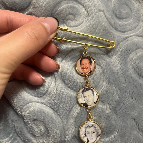 Bridal Bouquet Photo Charm Dangle Set Double Sided With 6 Pictures or 3 ...