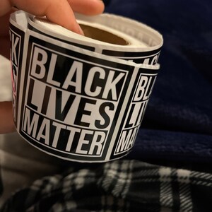 250 Square Black Lives Matter Stickers, Square BLM Stickers 250 ...