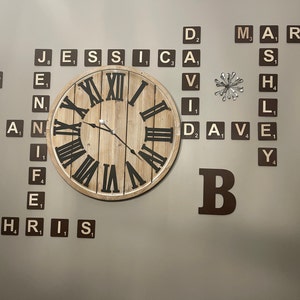 Paw Prints Scrabble Tiles Wall Art Wooden - Etsy