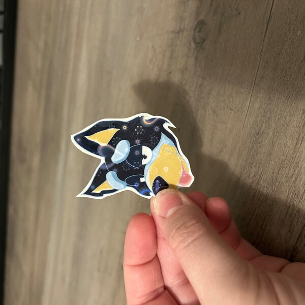 Sad Blue Bunny Sticker - Etsy