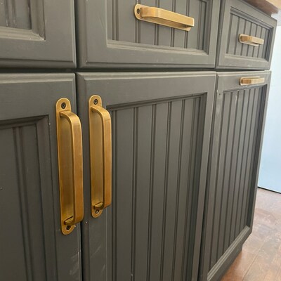 Brass Drawer Handles, Kitchen Handles, Brass Drawer Pulls, Cupboard ...