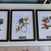 Trail Runner Art Print | Minimalist Running Wall Art | Scenic Trail ...