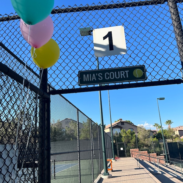 Tennis Court Sign, Personalized Tennis Player Kid Room Sign, Custom ...