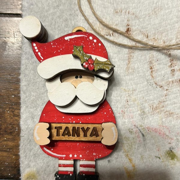 Standing Mini Santa SVG File | Lucky | Laser Cut File | Christmas SVG ...