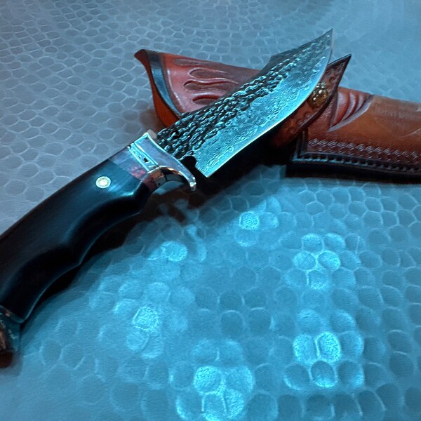 Elegant Damascus Steak Knife Set With Rosewood Handles, Exquisite ...