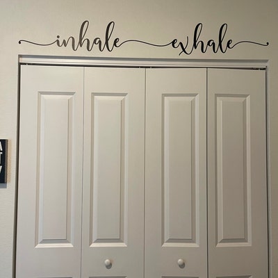 Inhale Exhale Wall Decal, Inhale Exhale Room Decor, Yoga Wall Decal ...