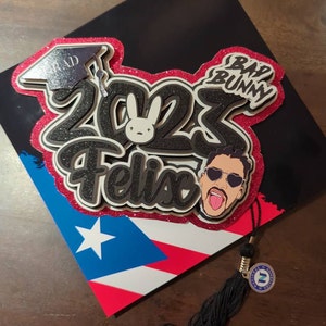 Personalized Latin Graduation Cap Topper, Puerto Rico Grad Cap to Honor ...