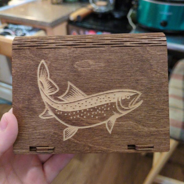 Fly Box - Laser Engraved With Living Hinge - Dry Fly - Etsy
