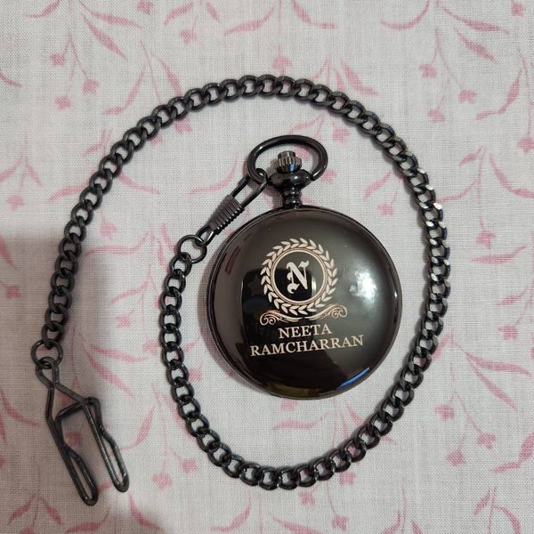 Vintage Style Pocket Watch, Personalized Pocket Watch, Engraved ...