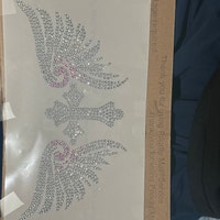 Feathers Rhinestone Iron on Design Hot Fix Design Iron on - Etsy