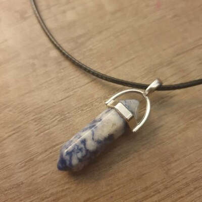 Crystal Point Healing Crystal Choker Necklace Amethyst Lapis Rose ...