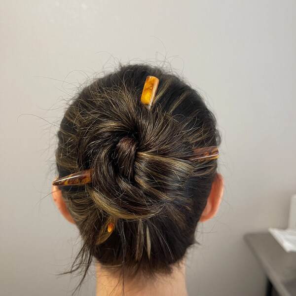 Acrylic Corkscrew Hair Stick Forest Path, 6 1/8 Inches 155.57 Mm, Hair ...