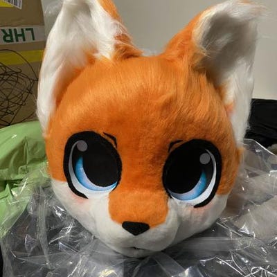 Fursuit Head Only Head, Furry Cosplay, Realistic Fursuit Head, Tree ...