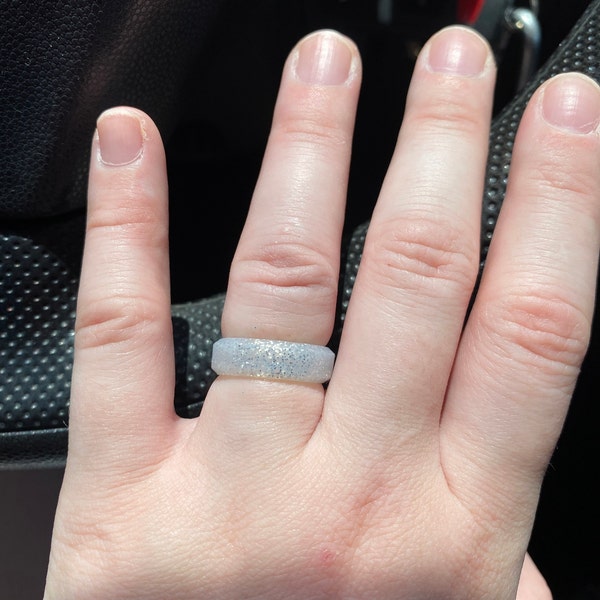 Men's Silicone Ring Triple Pack Set 6 Durable Flexible Wedding Ring ...