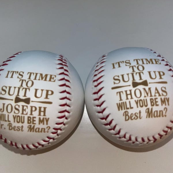 Personalized Suit up Baseball or Bat Ring Bearer Gift Proposal Gift ...