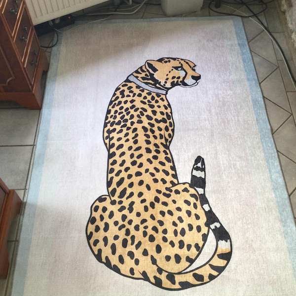 Leopard Skin Rug, Animal Skin Rug, Leopard Rug, Animal Art Rug ...