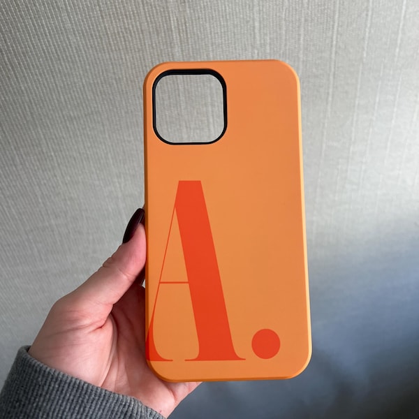 Personalised Large Initial Phone Case for iPhone 17 16 15 14 13 12 11 ...
