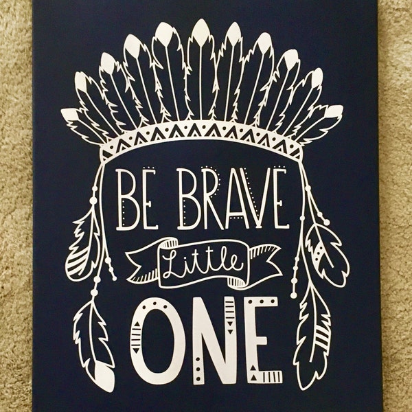 Be Brave Little One Wall Decal - Nursery Decal, Vinyl Wall Decal, Cute ...