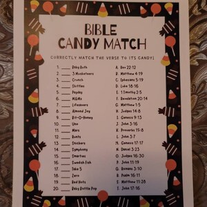Thanksgiving Menu Bible Match Game | Thanksgiving Dinner Bible Match ...