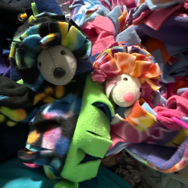 Snuggle Ball Pit; Large Fleece Reversible Hanging Pouch, Includes 4 ...