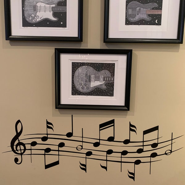 Musical Notes Vinyl Wall Decal Sticker for Wall Music Art Decor Home ...