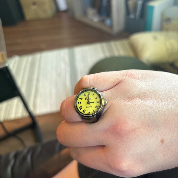 Y2K Vintage Watch Ring Functional Unique Clock Mini Watch Girlfriend ...