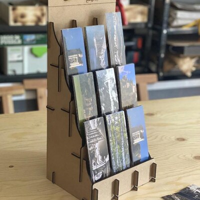 Retail Counter Display Stand, 6 Pocket, Coasters, Stickers Gift Cards ...