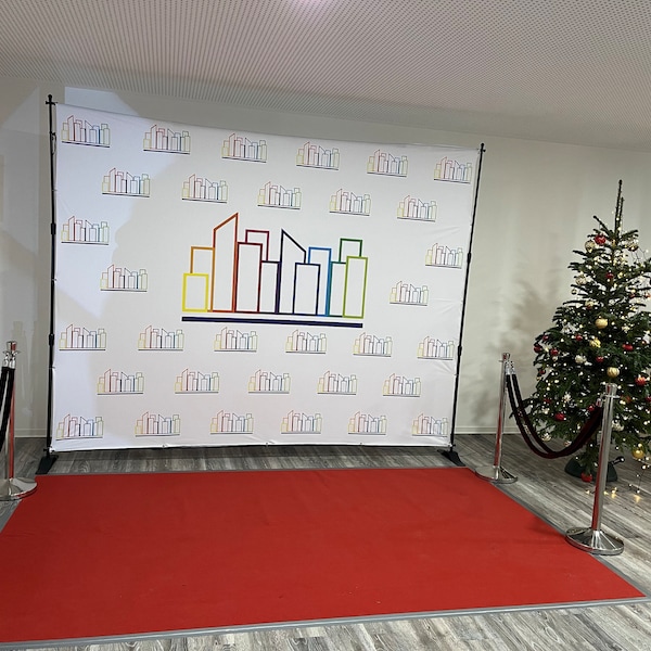 Customized Logos Photo Backdrop Step Repeat Logo Wall Photography ...