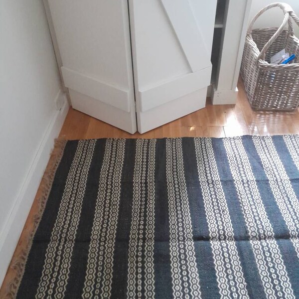 4x8 Feet Wool Jute Kilim Rug,vintage Area Rug Boho Decor Rug,handmade ...