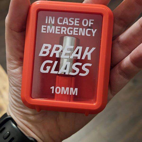 10mm Socket in Case of Emergency "break Glass" Display Case: Garage ...