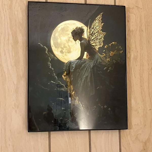 Fairy Celestial Wall Art Print, Fae Witchy Moody Home Decor, Dark Art ...