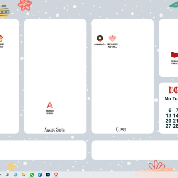 Christmas Winter Desktop Organizer Wallpaper - Desktop Organizer ...