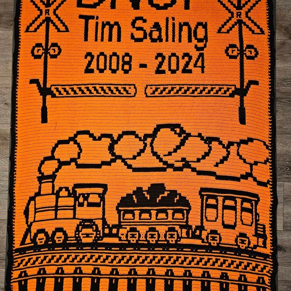 Doc's Railroad and Train Blanket - Mosaic Crochet Pattern - Etsy