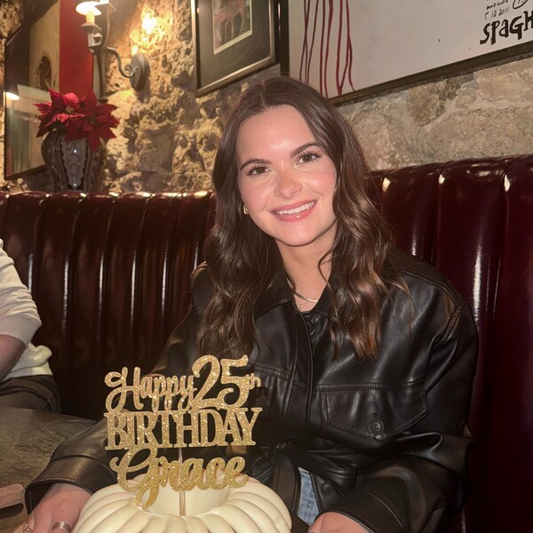 Happy 25th Birthday Personalized Name Cake Topper, Custom Cake Topper ...