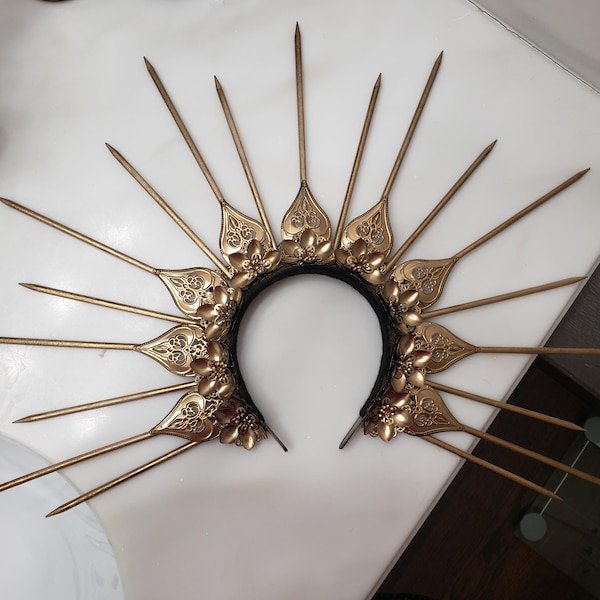 Gold Royal Metal Gloriole Halo Nimbus Crown Wreath Halo - Etsy
