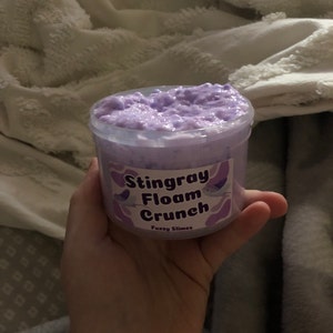 Stingray Manta Ray Floam Bingsu Crunch Slime - Lavender Scent - Etsy