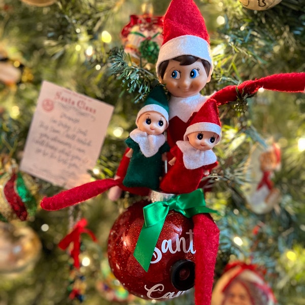 Santa Cam /elf Cam Ornament With Real Lens, Personalized Glitter ...